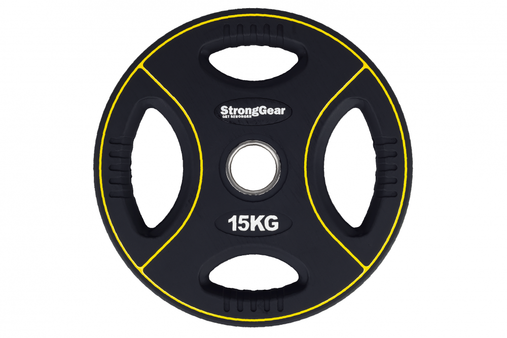 Polyurethane discs | TRUESTEEL - Weight: 15 kg - StrongGear logo