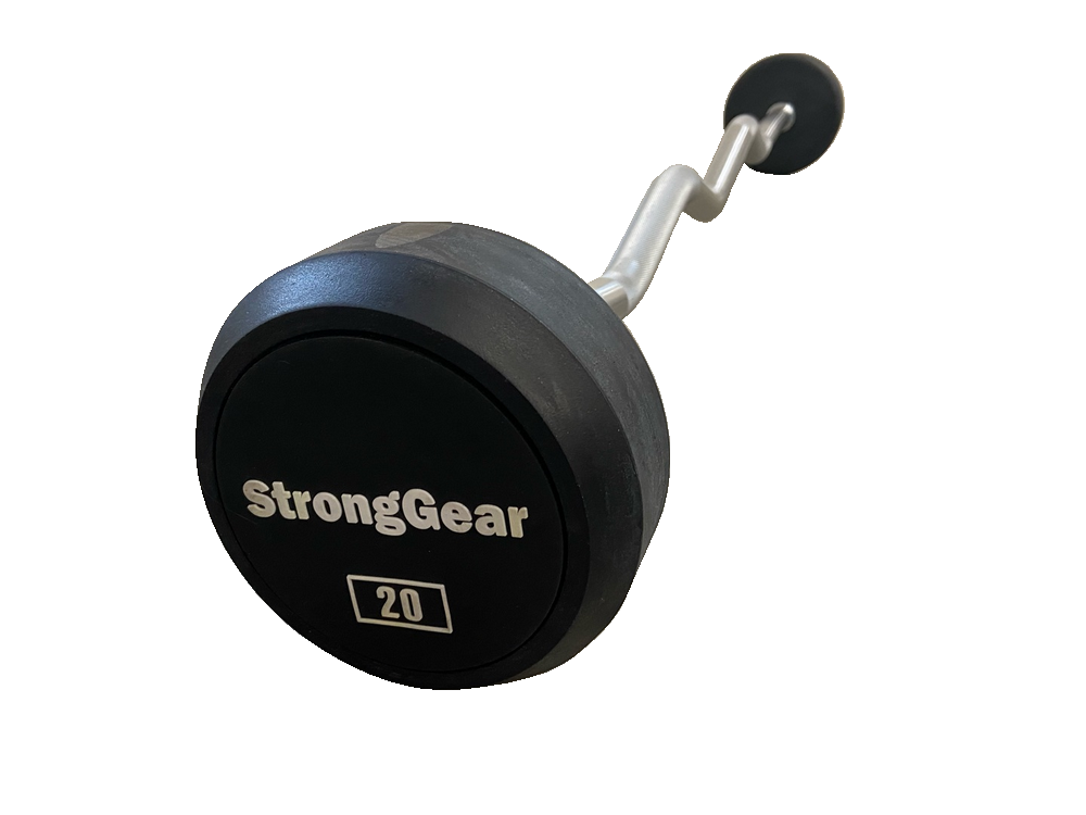 Rubber biceps bar - EZ Curl | StrongGear