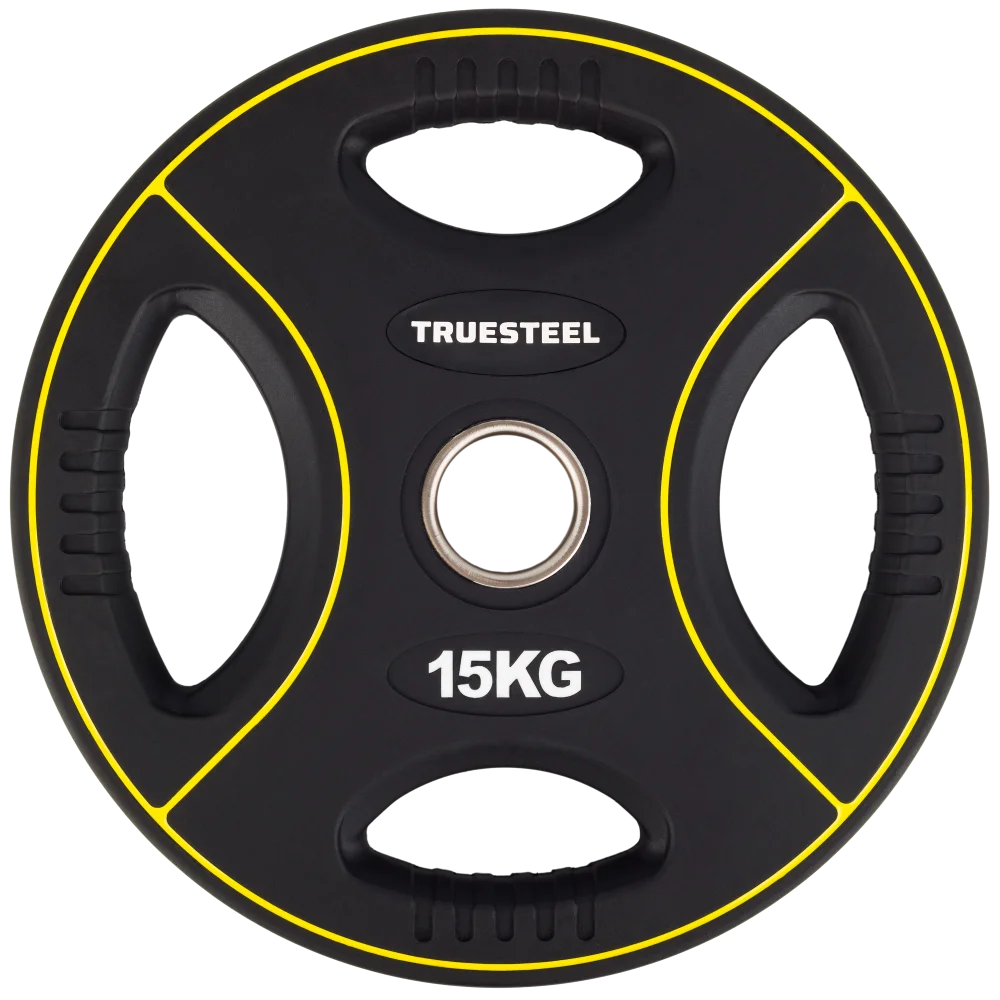 Polyurethane discs | TRUESTEEL - Weight: 15 kg - TRUESTEEL logo